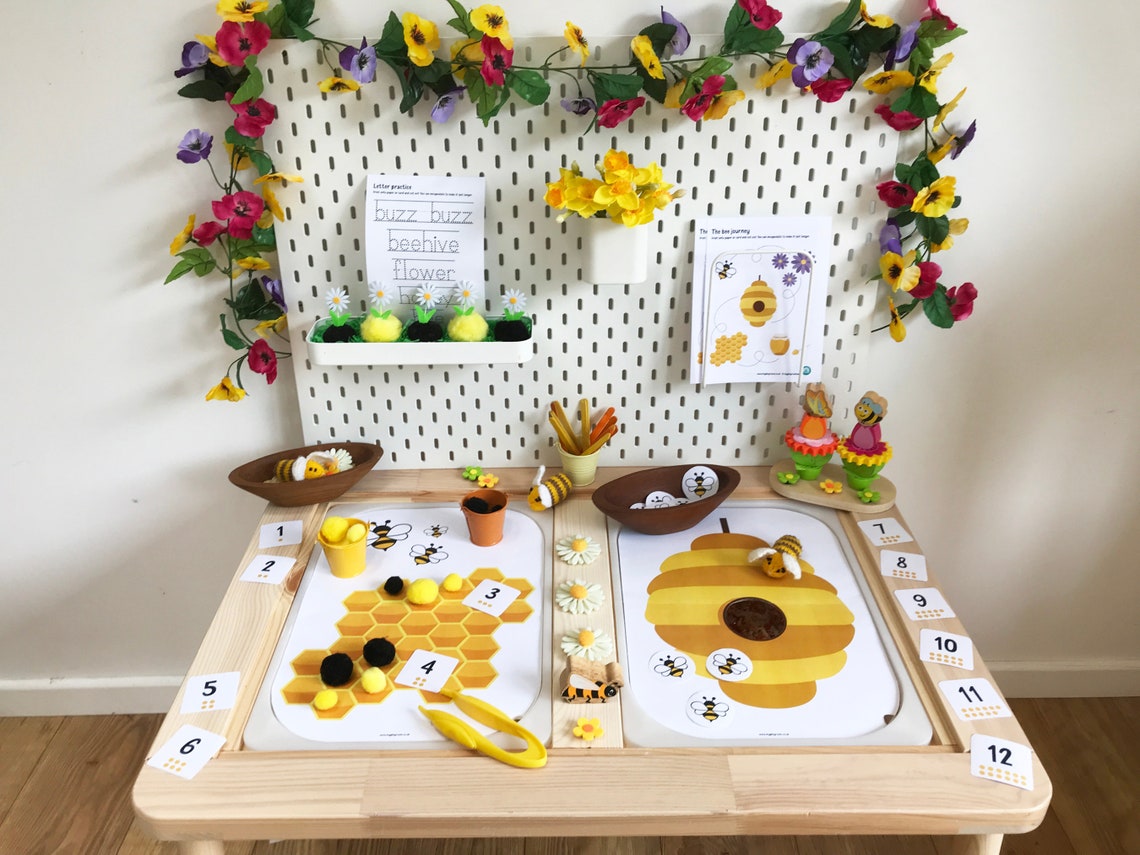 Bee DIGITAL DOWNLOAD, Trofast Topper, Bee, Flisat Lids, Flisat Activity ...