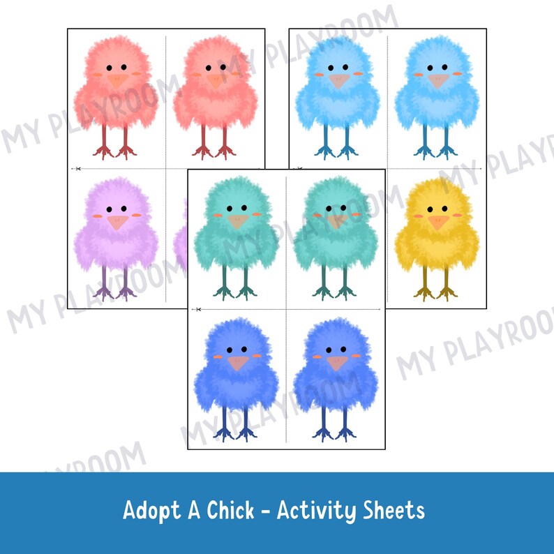 Adopt A Chick DIGITAL DOWNLOAD, Easter Pretend Play, Preschool ...