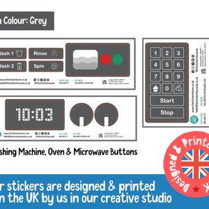 Play Kitchen BIG STICKER Bundle sticker Only, Oven Buttons, Microwave ...