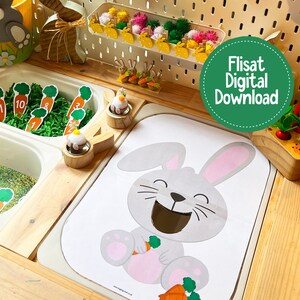 Bunny DIGITAL DOWNLOAD, Trofast Topper, Easter Bunny, Flisat Lids ...