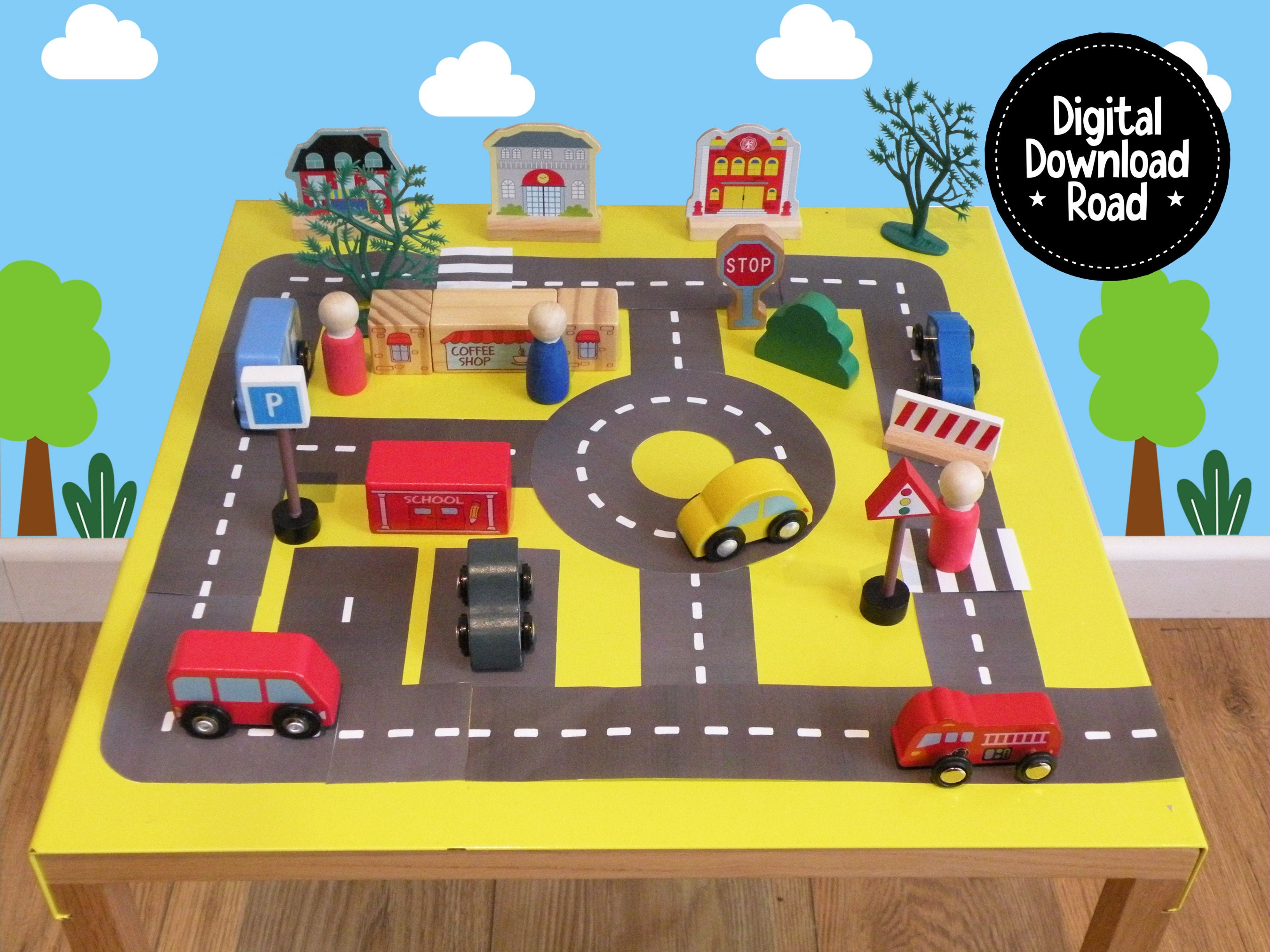 Road DIGITAL DOWNLOAD Roads Toy Cars Instant Download Car - Etsy Canada