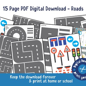 Road DIGITAL DOWNLOAD, Roads, Toy Cars, Instant Download, Car Download ...