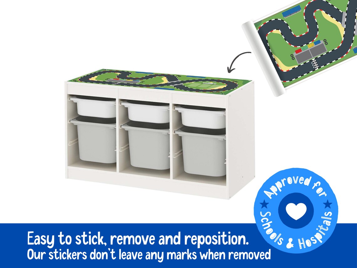 Racing Track STICKER for Ikea TROFAST WHITE stickers Only - Etsy