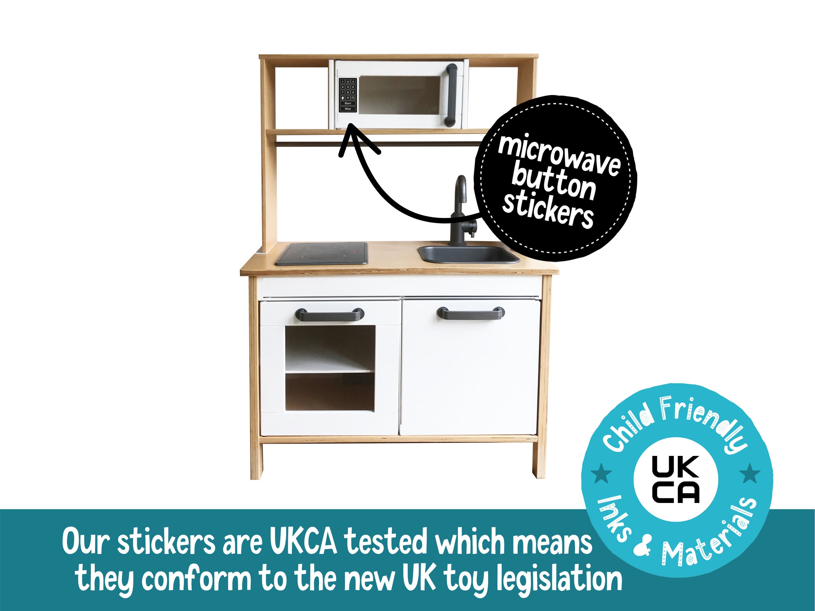 DUKTIG Play Kitchen Microwave Button STICKERS sticker Only - Etsy UK