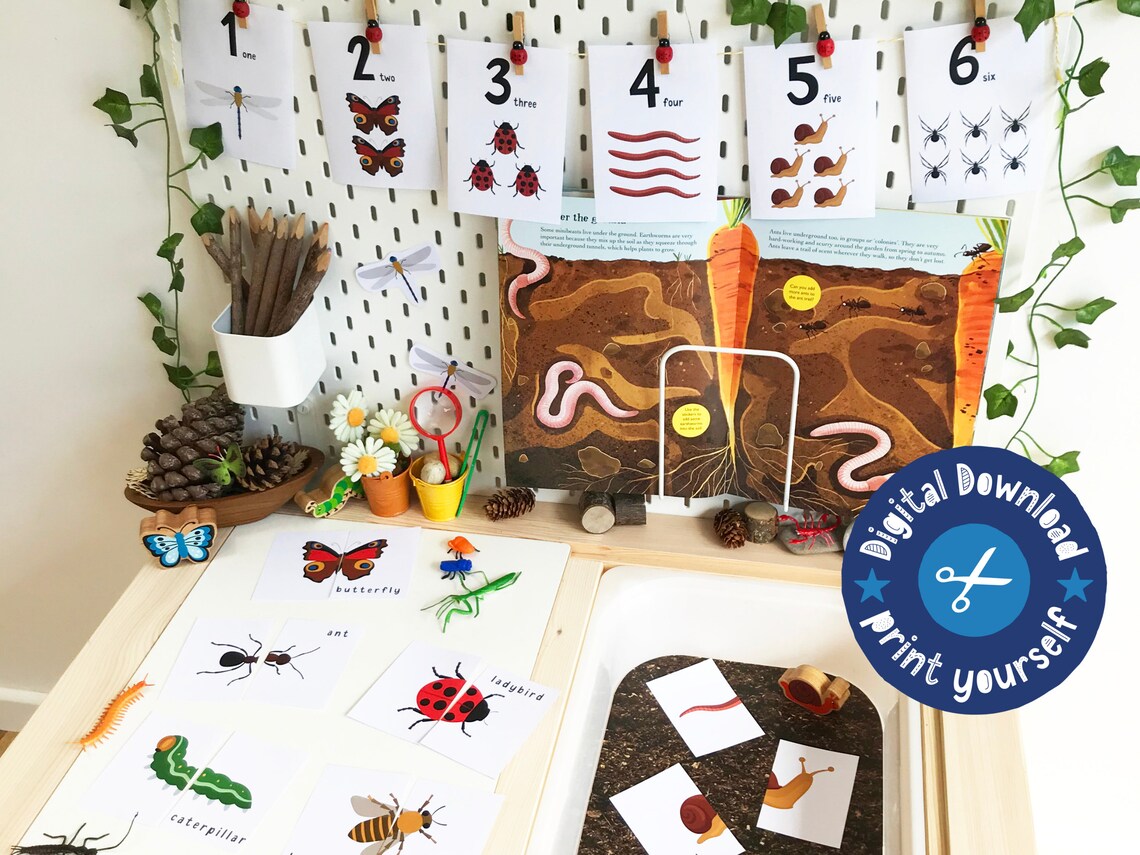 Bugs DIGITAL DOWNLOAD, Minibeast, Insect Download, Table Activity ...