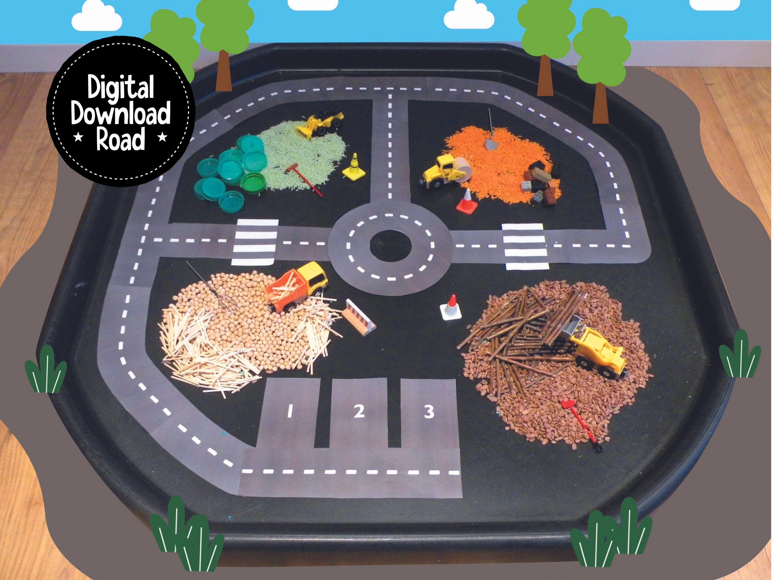 Road DIGITAL DOWNLOAD Roads Toy Cars Instant Download Car - Etsy