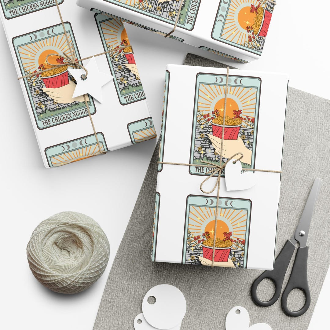 Tarot Themed Gift Wrap Paper, Chicken Nugget Wrapping Sheets, Occult ...