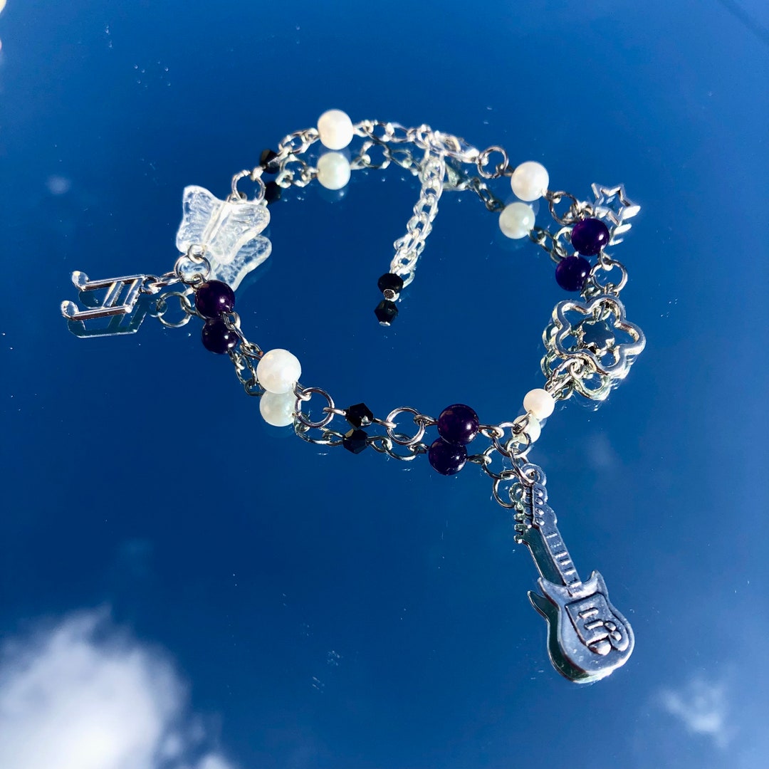 Rockstar Beaded Charm Bracelet, Downtown Girl Bracelet, Stargirl ...