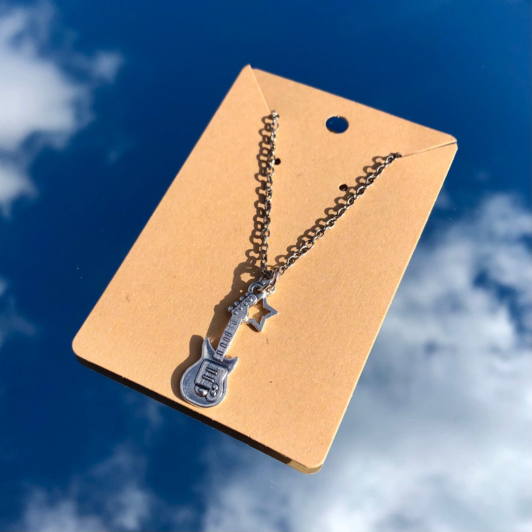 Silver Rockstar Chain Necklace | Downtown Girl Jewelry | Guitar ...