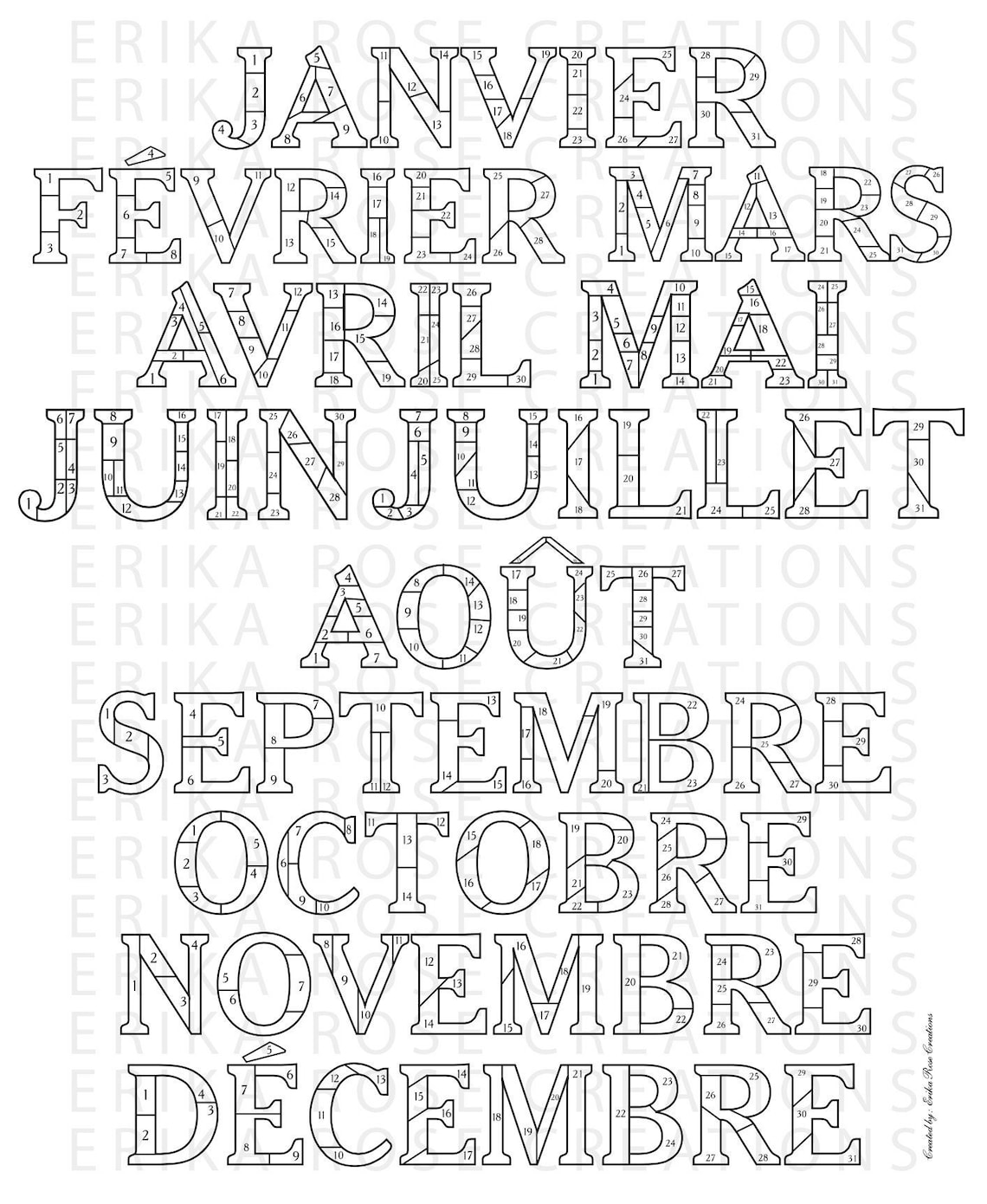 Calendrier à Colorier: Habitudes Quotidiennes 2024 - Etsy Canada