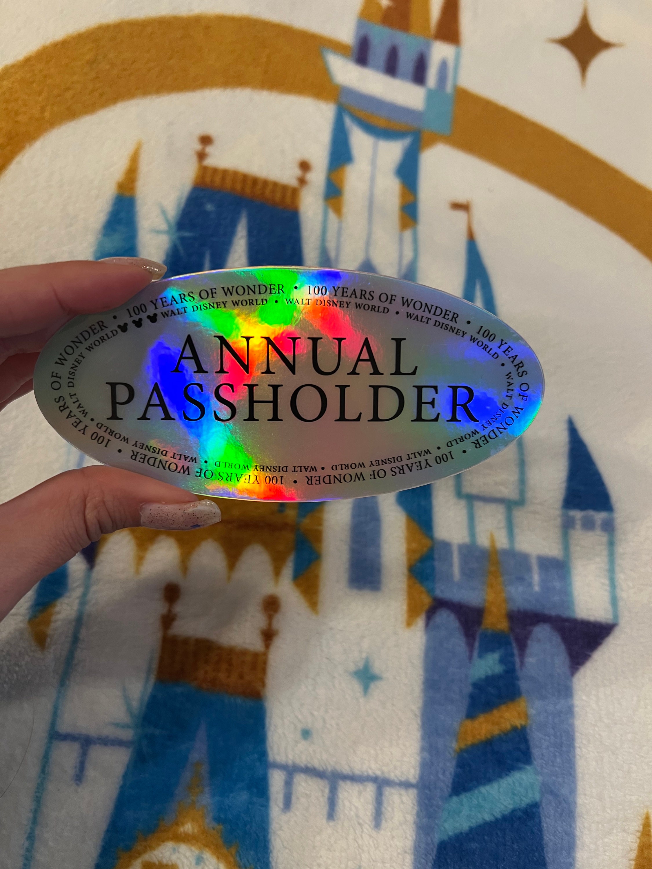 Annual Passholder Holographic Sticker - Etsy