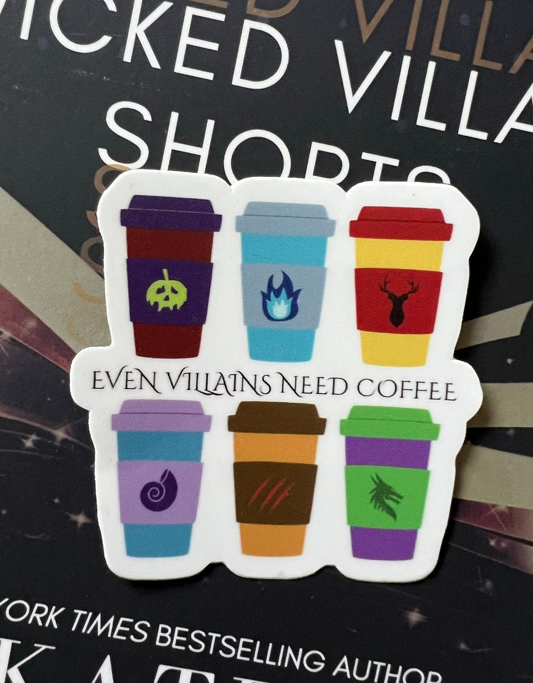 Even Villains Need Coffee Sticker Main Street Coffee Villain Coffee ...
