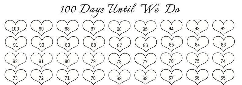 100 Days Till We Do | Wedding Checklist Countdown | Wedding Planning ...
