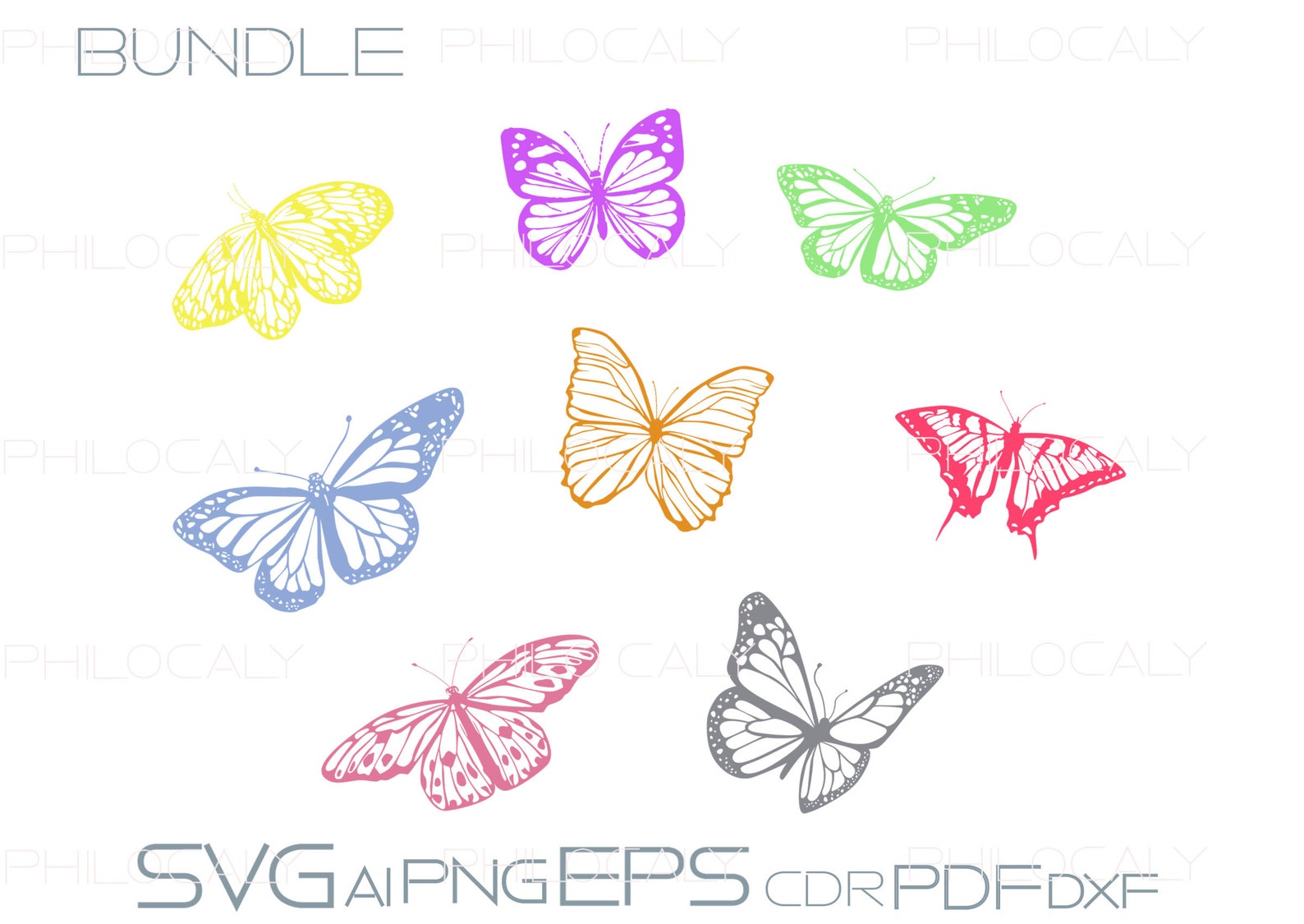 Papillon svg Papillons bundle svg 9 Designs Papillons | Etsy
