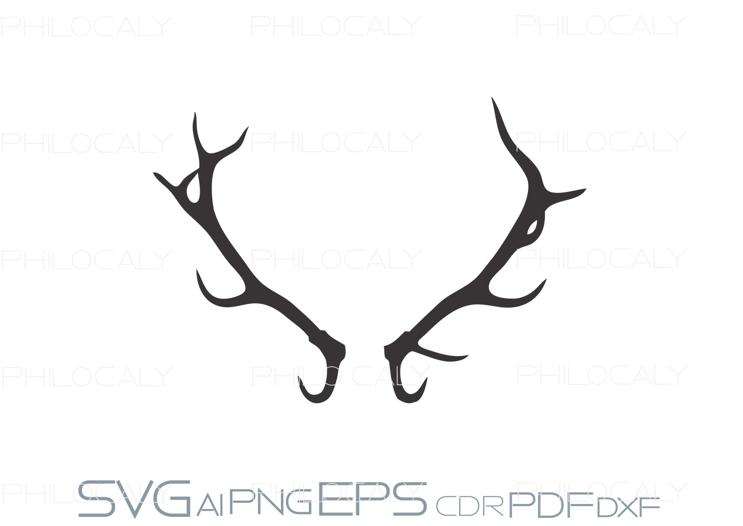 Cornamentas de ciervo svg cuernos de ciervo svg cuernos de | Etsy