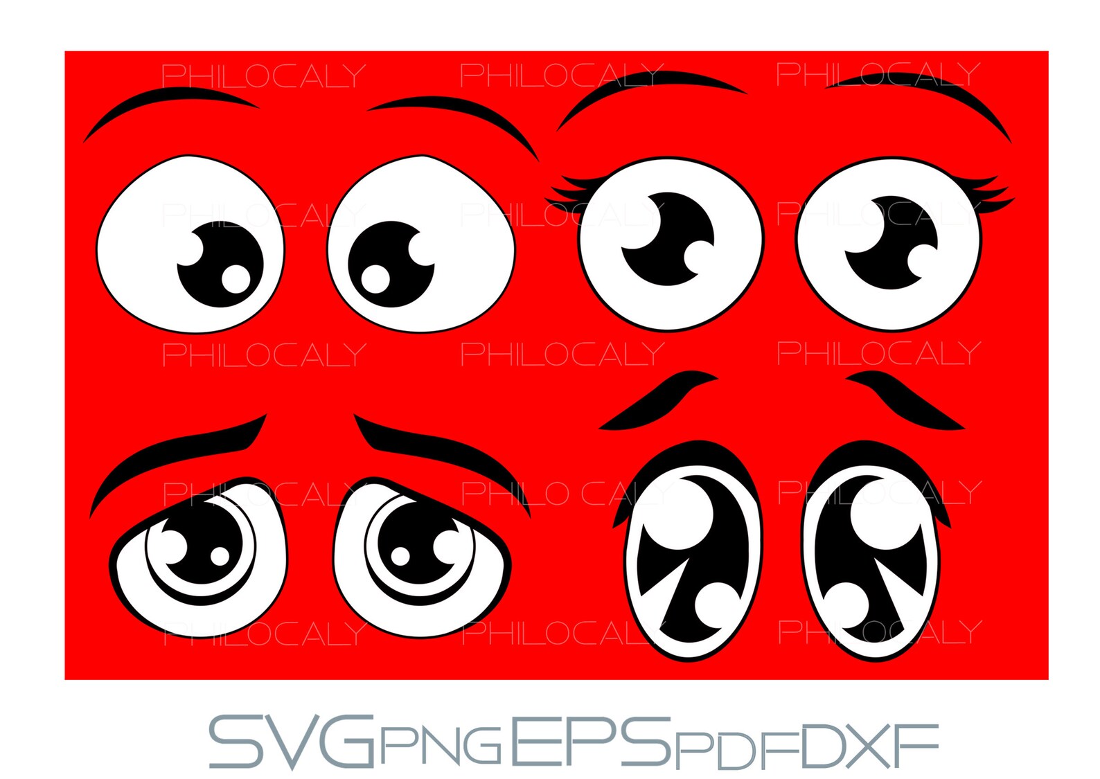 Ojos svg png lindos ojos de dibujos animados svg png ojos | Etsy