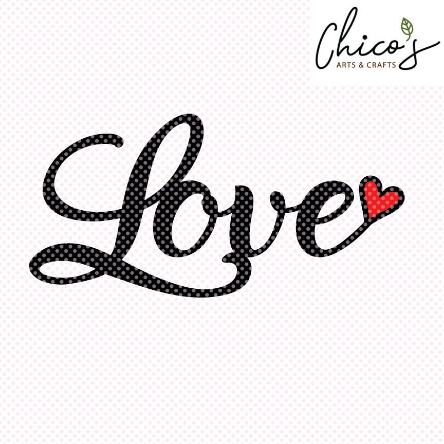 Love Digital SVG Design File / Valentine /topper / Wedding / | Etsy