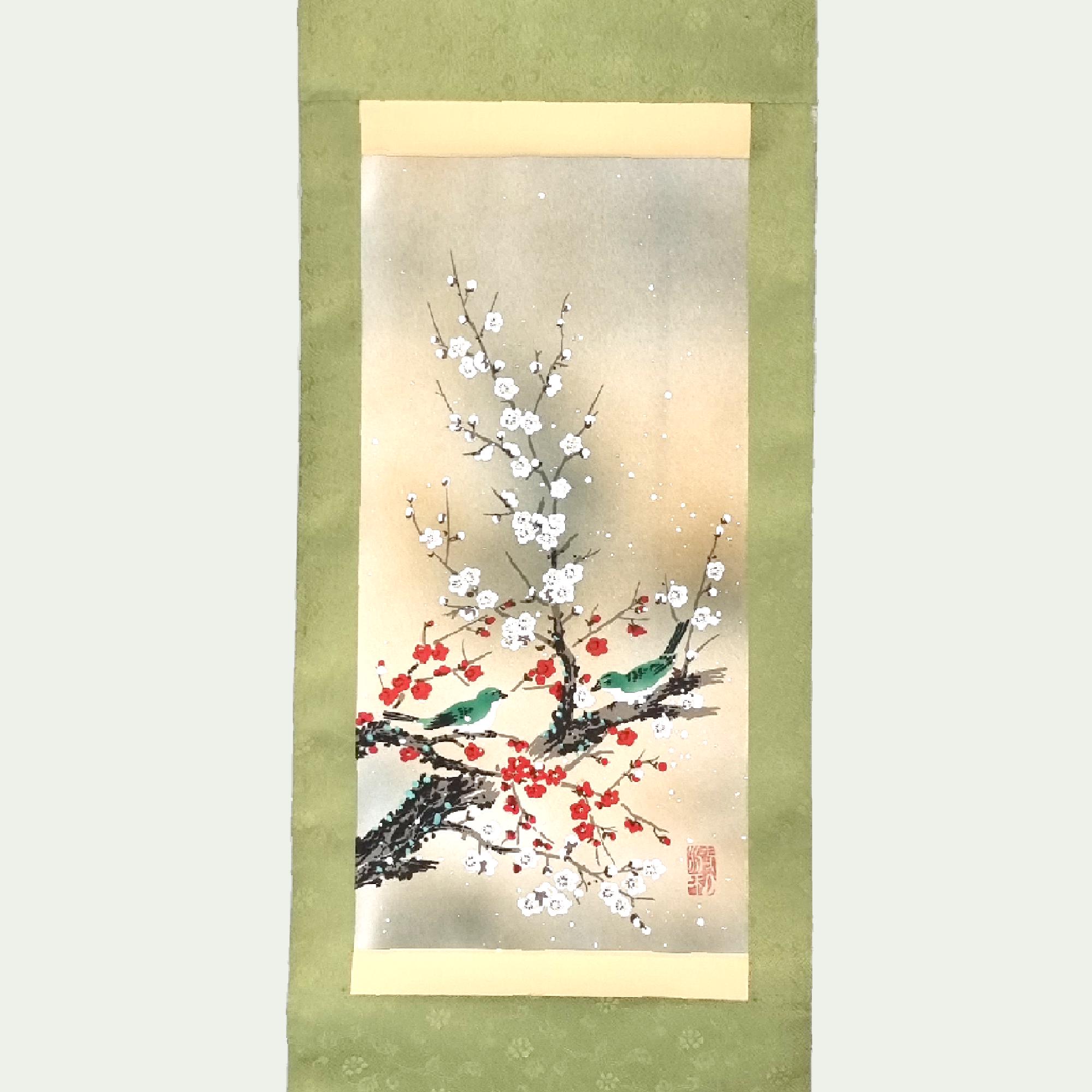 Hwajodo Korean Hanging Scroll Jokja, Plum Blossom Bird Painting Maehwa ...