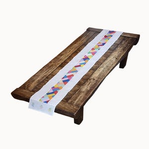 Saekdong Korean Patchwork Quilt Table Runner, Traditional Color Block ...