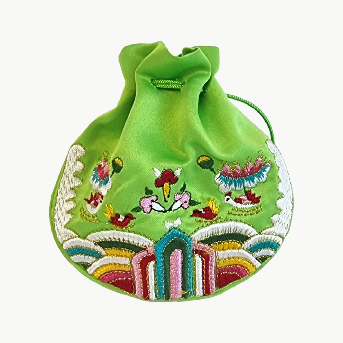 5PCS Set of Traditional Korean Good Luck Pouch, Lunar New Year Hanbok ...