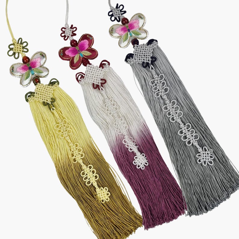Mugunghwa in Butterfly Norigae Korean Tassel Charm, Traditional ...