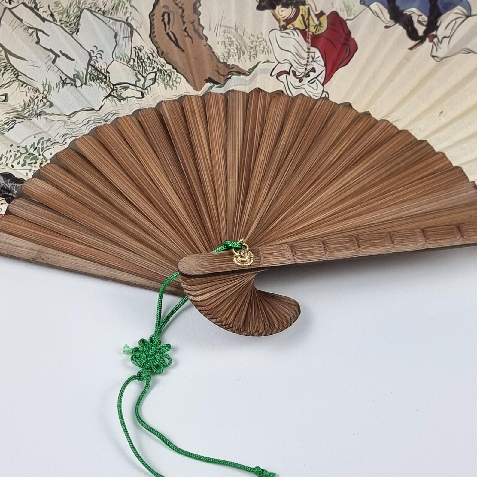Dano Day Korean Art Hand Fan, Traditional Folk Painting Shin Yun-bok ...
