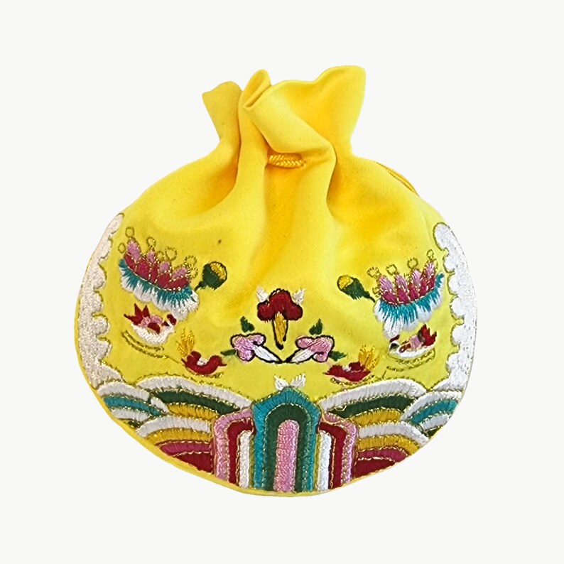 5PCS Set of Traditional Korean Good Luck Pouch, Lunar New Year Hanbok ...