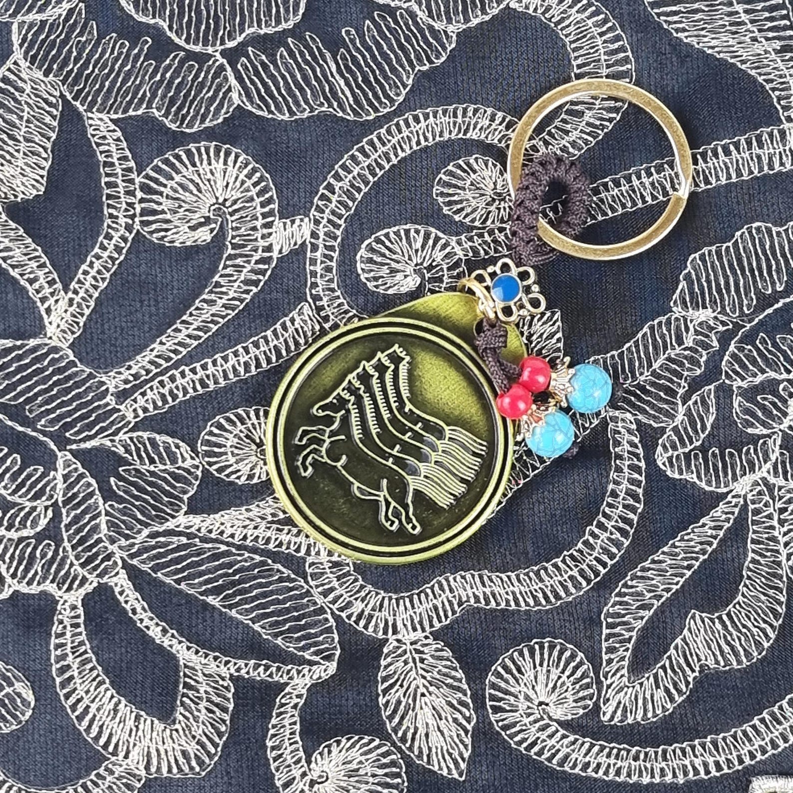 Mapae Korean Horse Badge Keychain, Traditional Joseon Official Identity ...