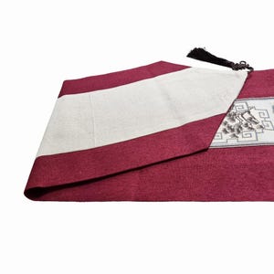 Crane and Pine Embroidered Korean Table Runner, Traditional Aesthetics ...