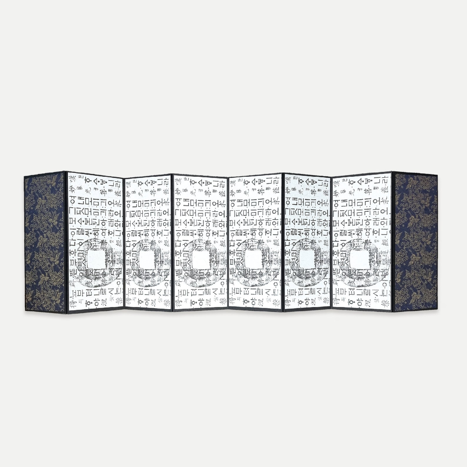 Sagunja Ink Folding Screen, Tabletop Korean Four Gentlemen Noble Plants ...