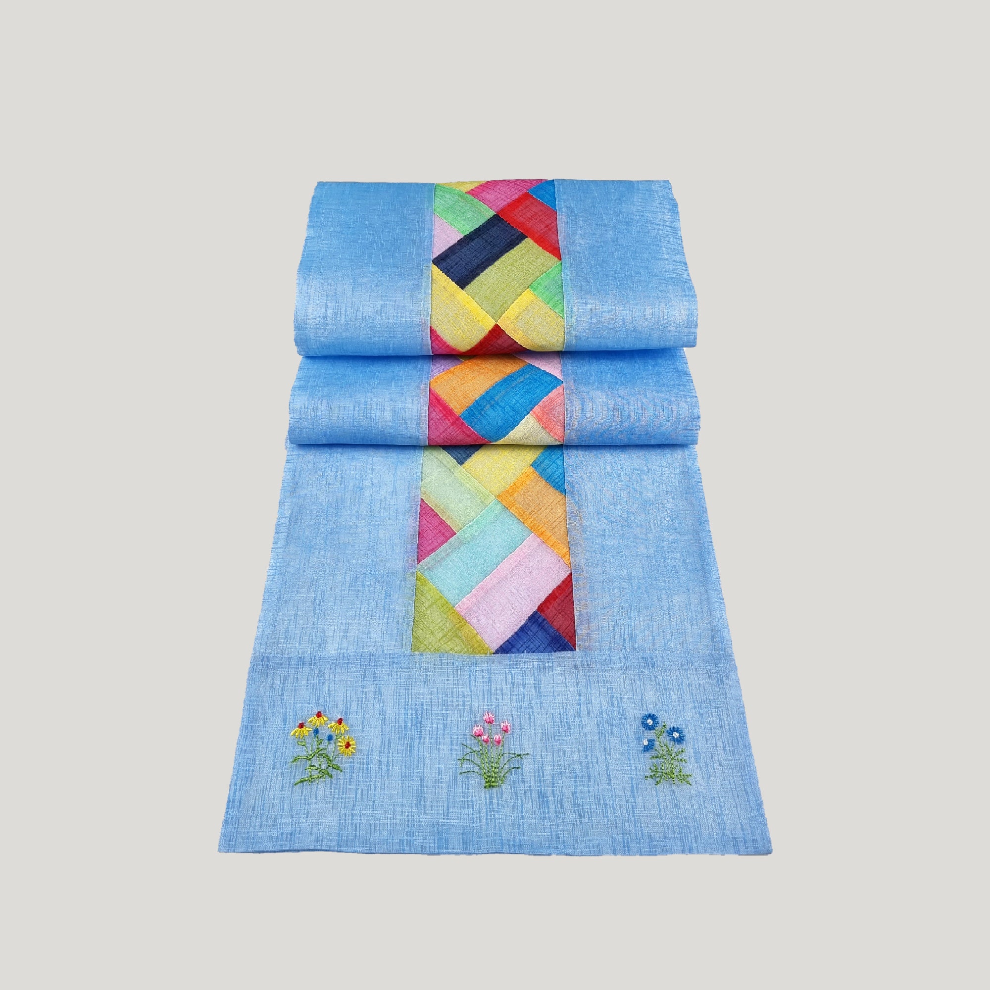 Korean Table Runner, Patchwork Quilt Table Cloth, Korean Fabric - Etsy