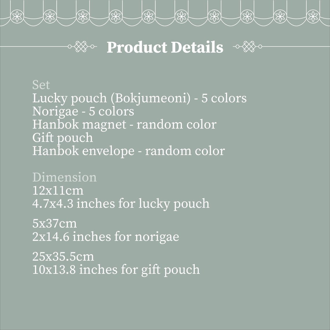 Korean Good Luck Gift Set, Bokjumeoni Pouch, Turtle and Crane Norigae ...