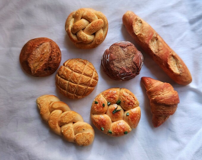 Mini Breads Polymer Clay Keychain, Earrings | Realistic Polymer Clay ...