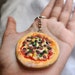 Mini Pizza Keychains Miniature Realistic Food Clay Charms - Etsy
