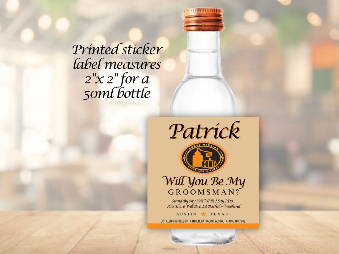 Custom Liquor Sticker Labels, Tito's Custom Label, Bridal Party ...