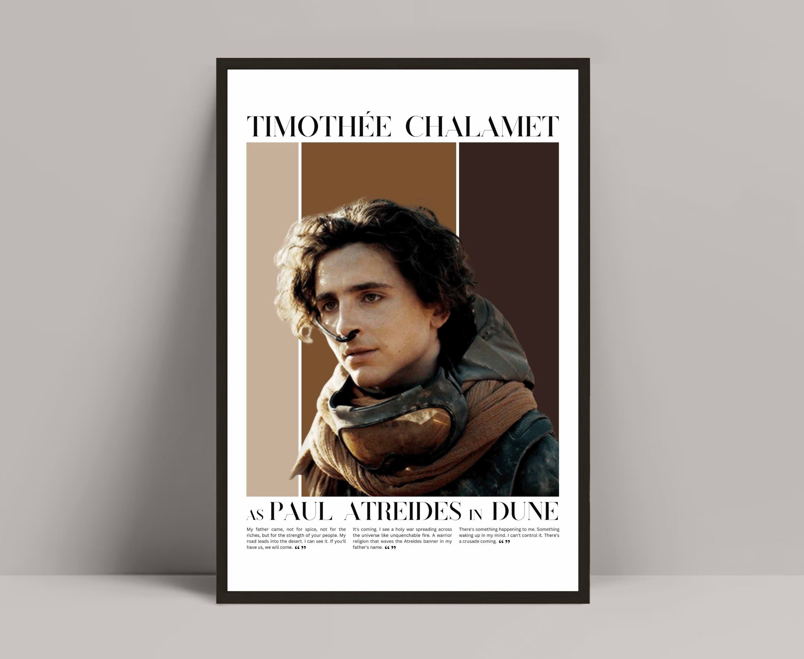 Timothee Chalamet, Timothee Chalamet, Paul Atreides Dune Poster ...