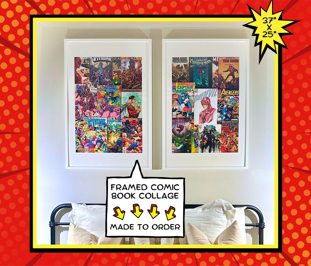 Comic Book Wall Art, Custom Comic Book Gift, Superhero Wall Art, Gift ...