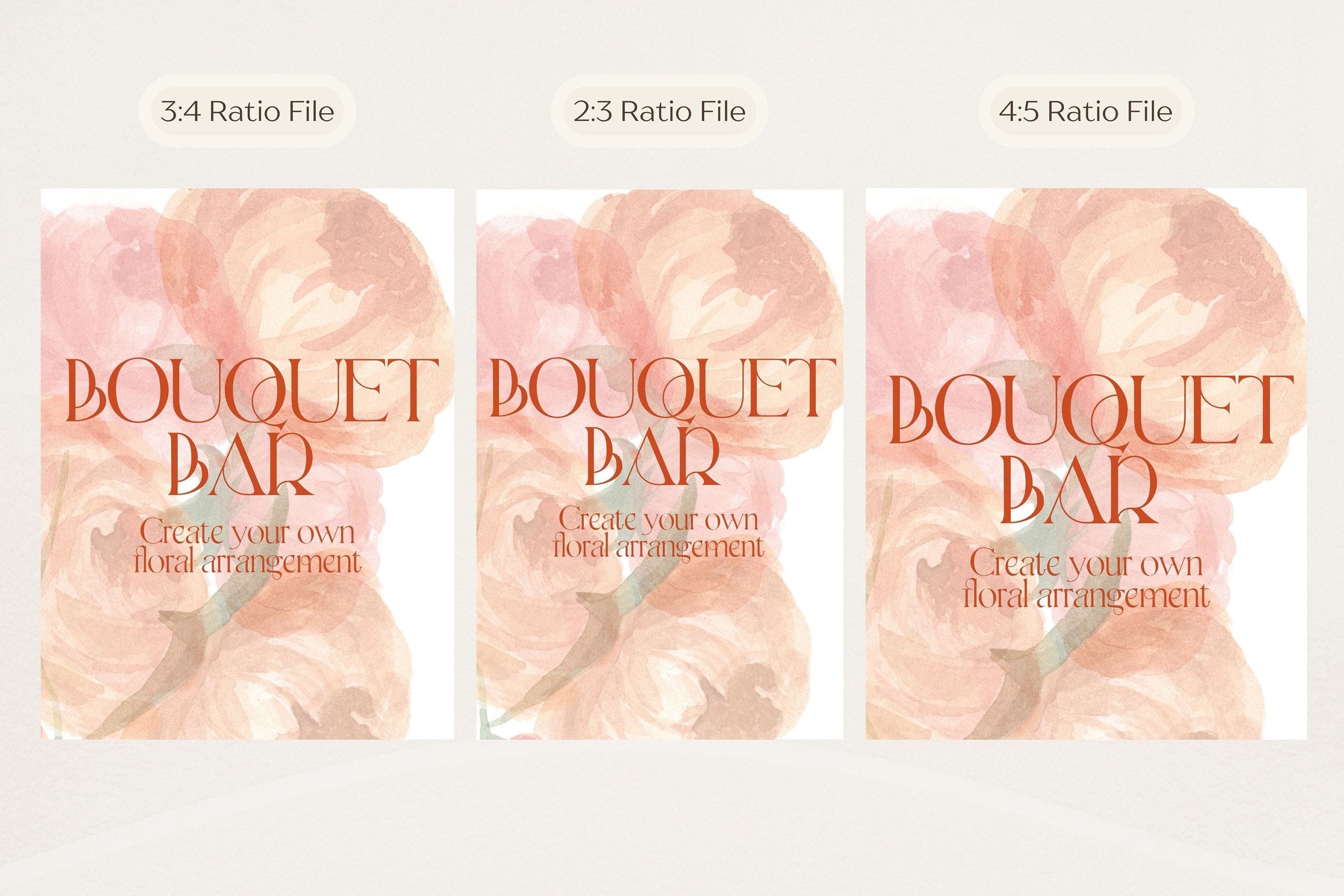 Bouquet Bar Sign Flower Bar Poster Build Your Own Bouquet Signage ...