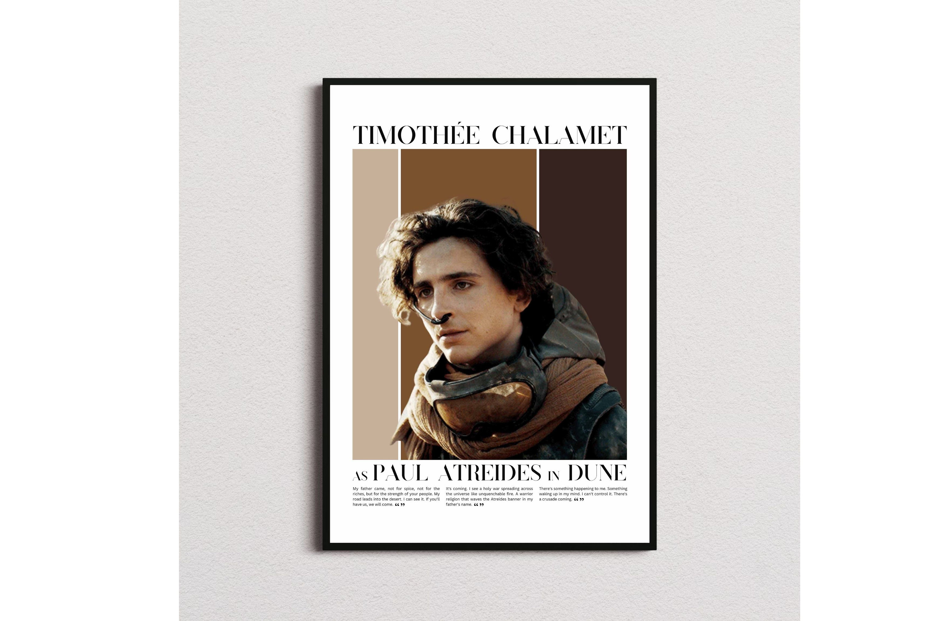 Timothee Chalamet, Timothee Chalamet, Paul Atreides Dune Poster ...