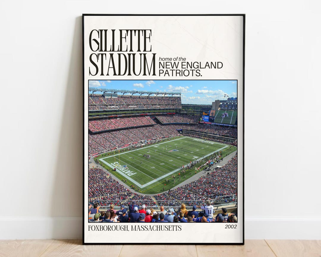 Gillette Stadium Print, New England Patriots Poster, Gillette Stadium ...