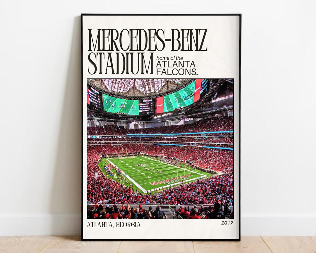 Mercedes-benz Stadium Print, Atlanta Falcons Poster, Mercedes-benz ...