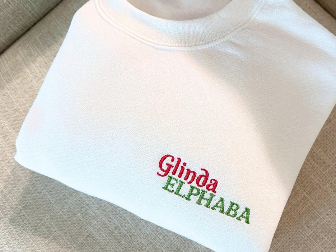 Embroidered Wicked Crewneck, Wicked Sweatshirt, Wicked Gift, Elphaba ...