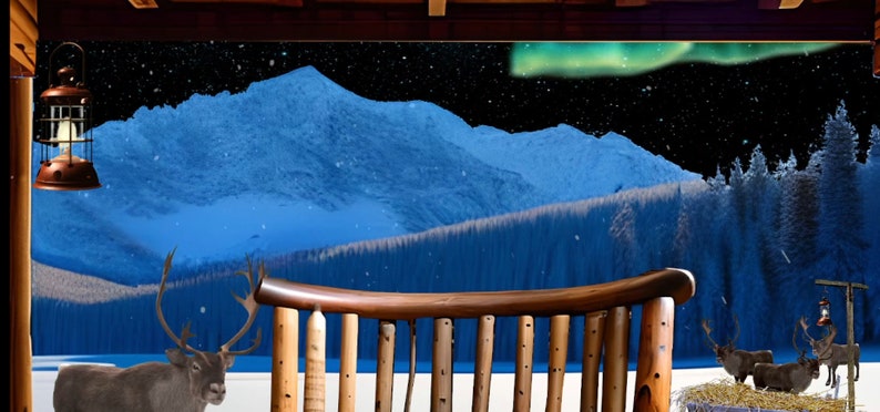 Santa's Back Porch Zoom Animated Backgrounds 2 -includes Night and ...