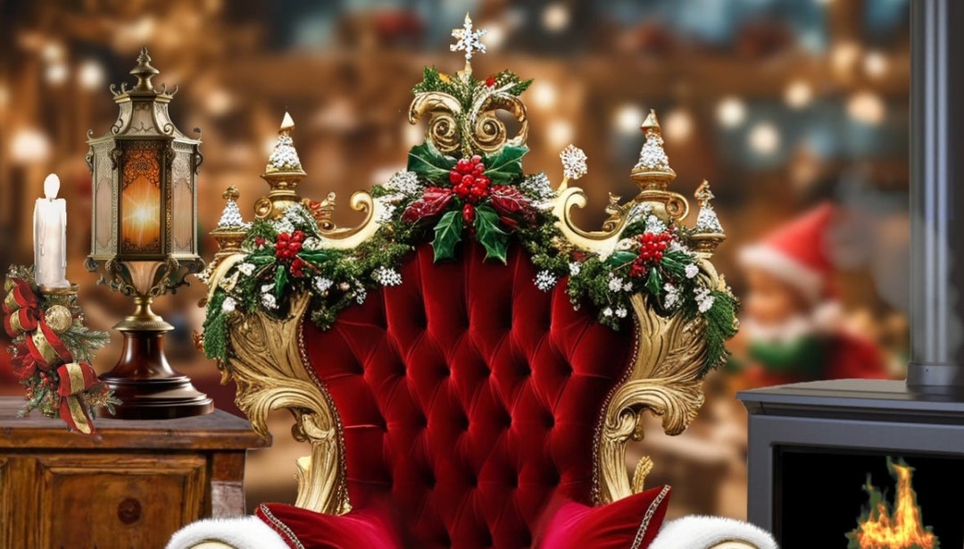 Animated Zoom Background Santa's Fancy Chair Digital Download. - Etsy