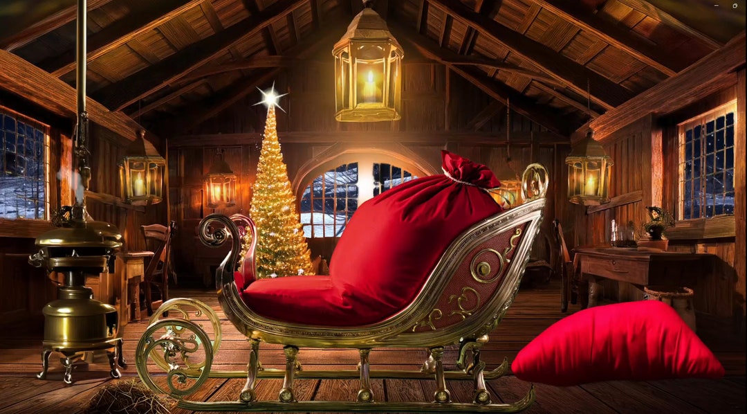 Animated Zoom Background Sleigh Loading Barn. - Etsy