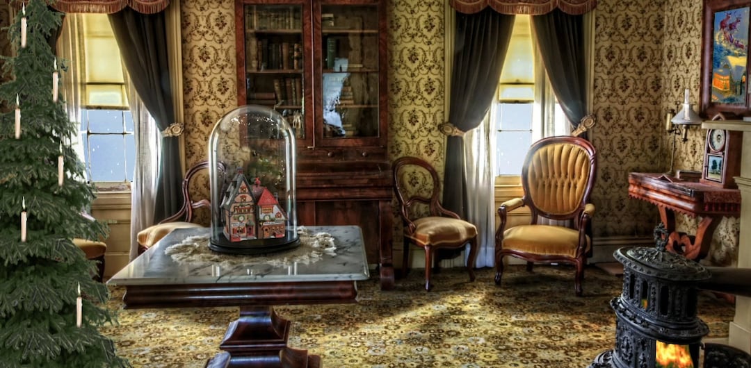 Victorian Zoom Animated Christmas Background. - Etsy