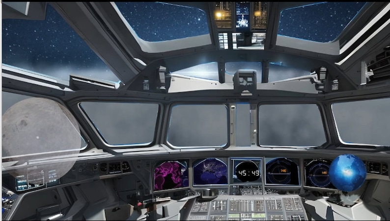 Spaceship Animated Zoom Background - Etsy