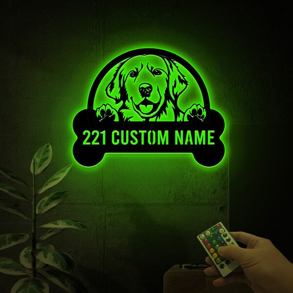 Labrador House Number Sign - Etsy