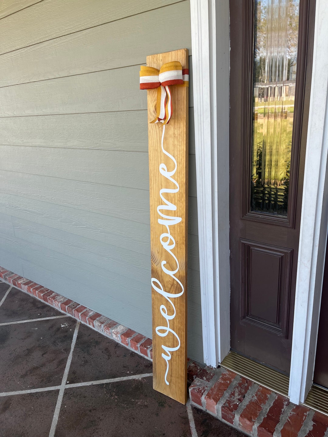 Personalized Standing Welcome Sign for Front Porch - Etsy