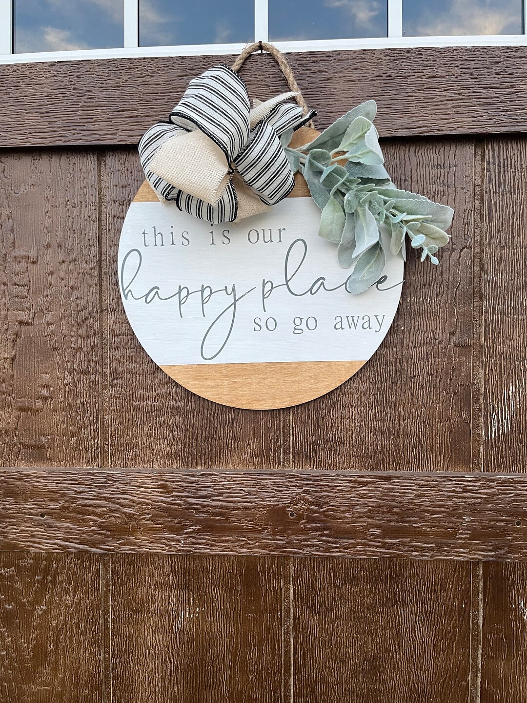 This is Our Happy Place Welcome Sign for Hanging on Front Door ...